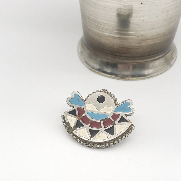 Vintage | Jewelry | Vintage Zuni Brooch Good Quality Heavy Brooch ...